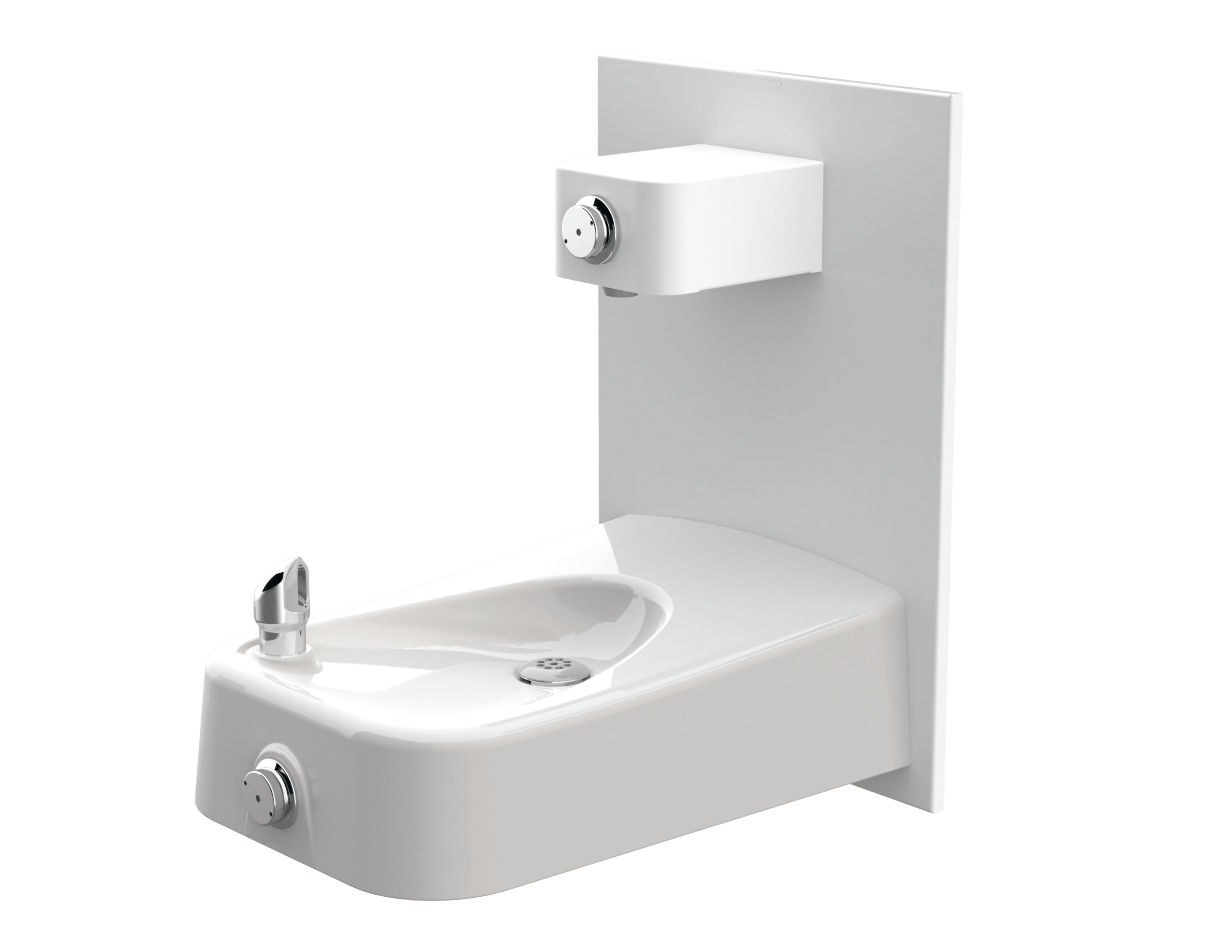 1311PCH | ADA Child Height Vandal-Resistant White Enameled Iron Founta ...